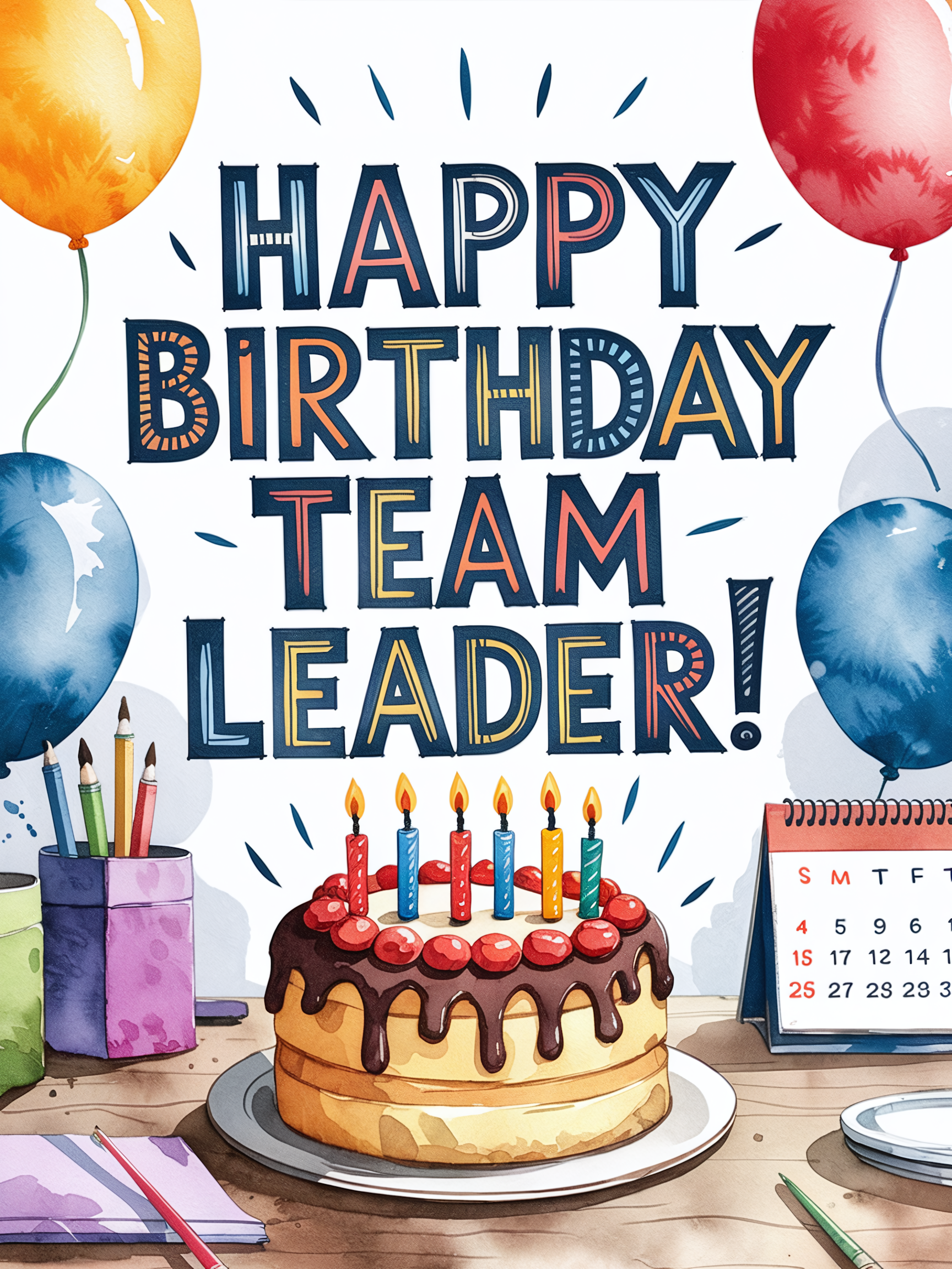 Free Download Happy Birthday Team Leader Banner