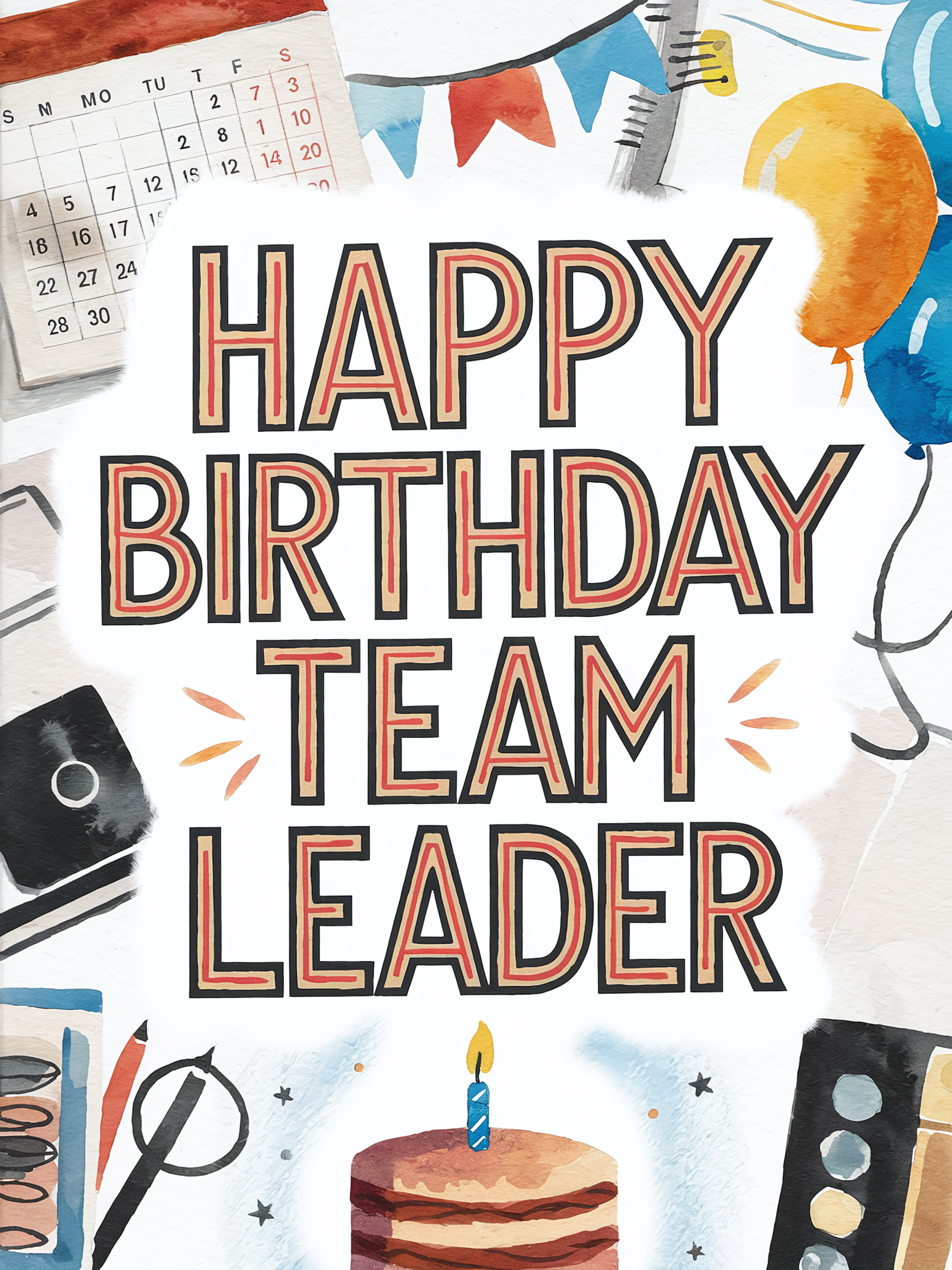 Free Download Happy Birthday Team Leader Banner