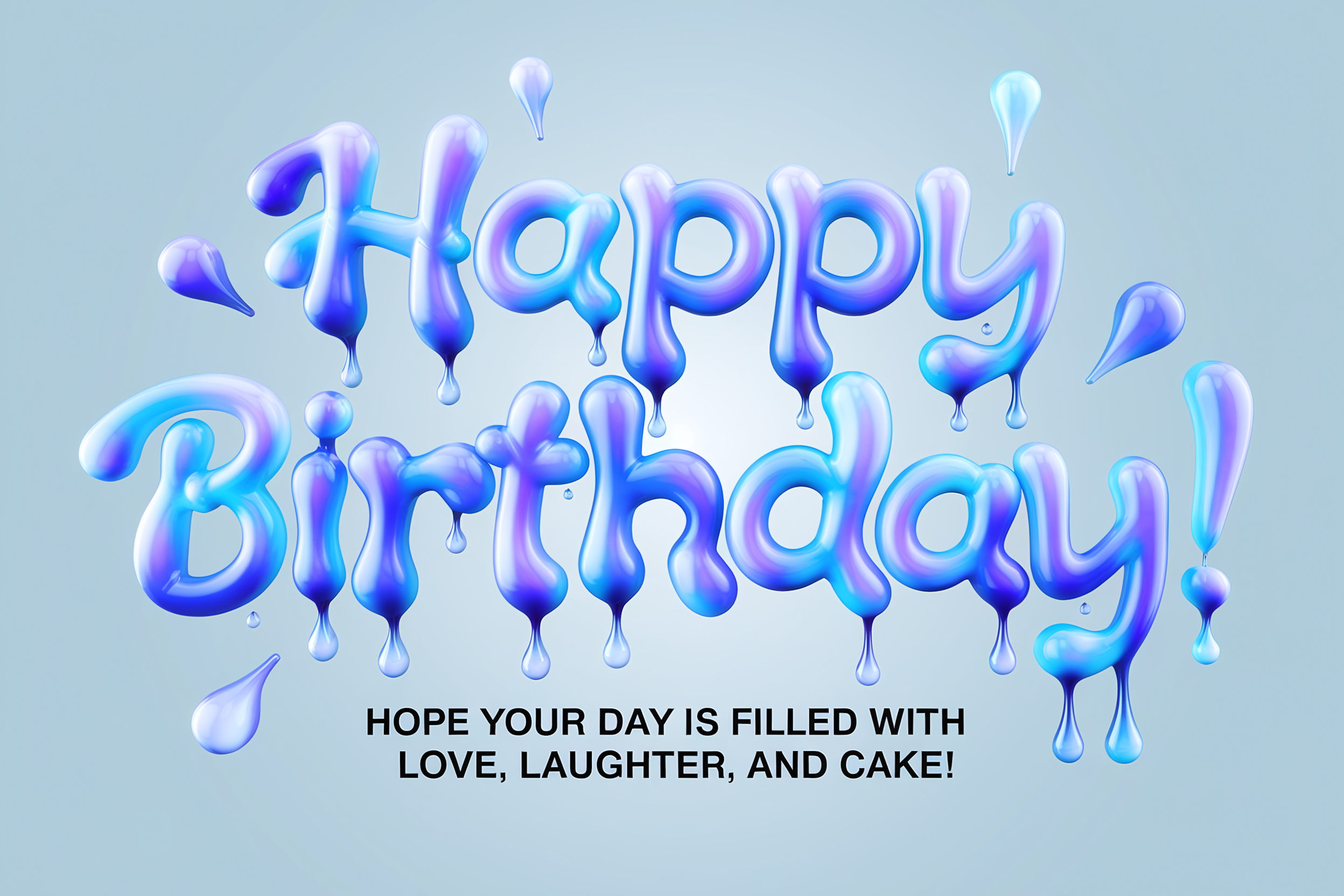 Free Download 3D Happy Birthday Dripping Text