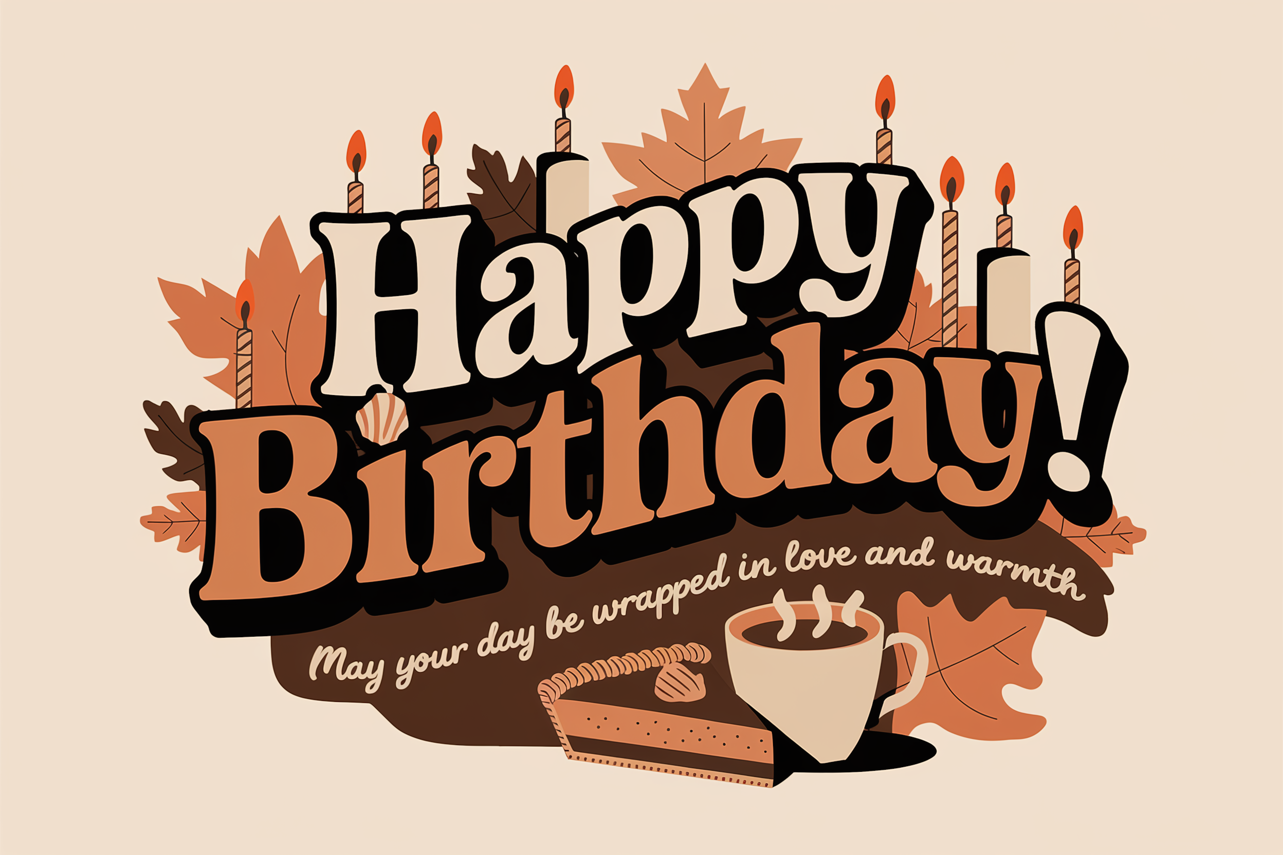 Free Happy Birthday Autumn Leaves