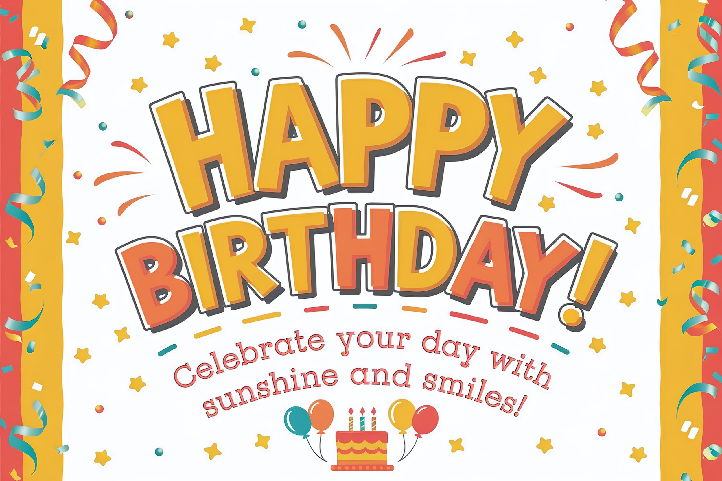 Free Download Festive Happy Birthday Card Design