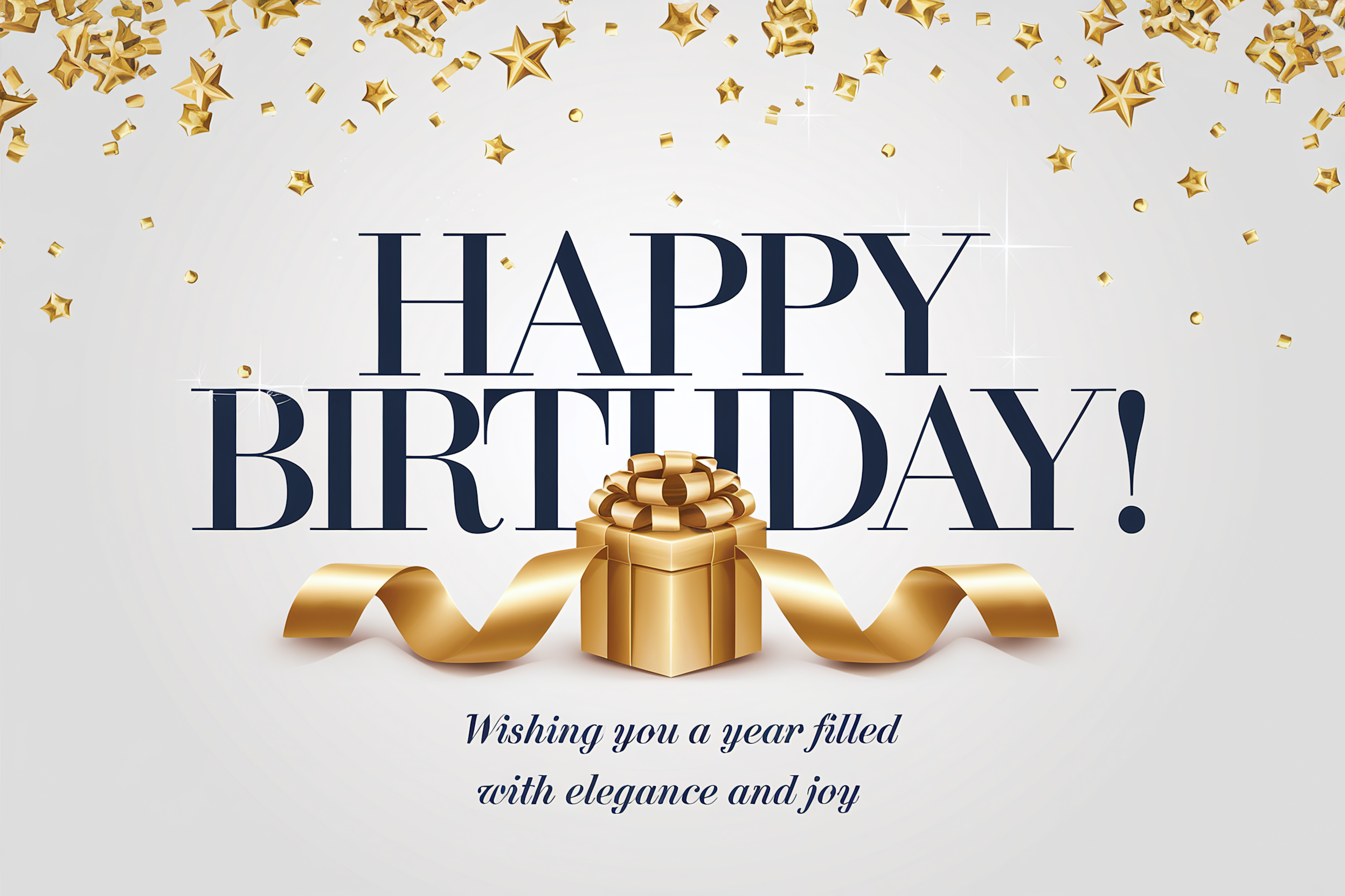 Free Download Happy Birthday Greeting Card with Glitter Text