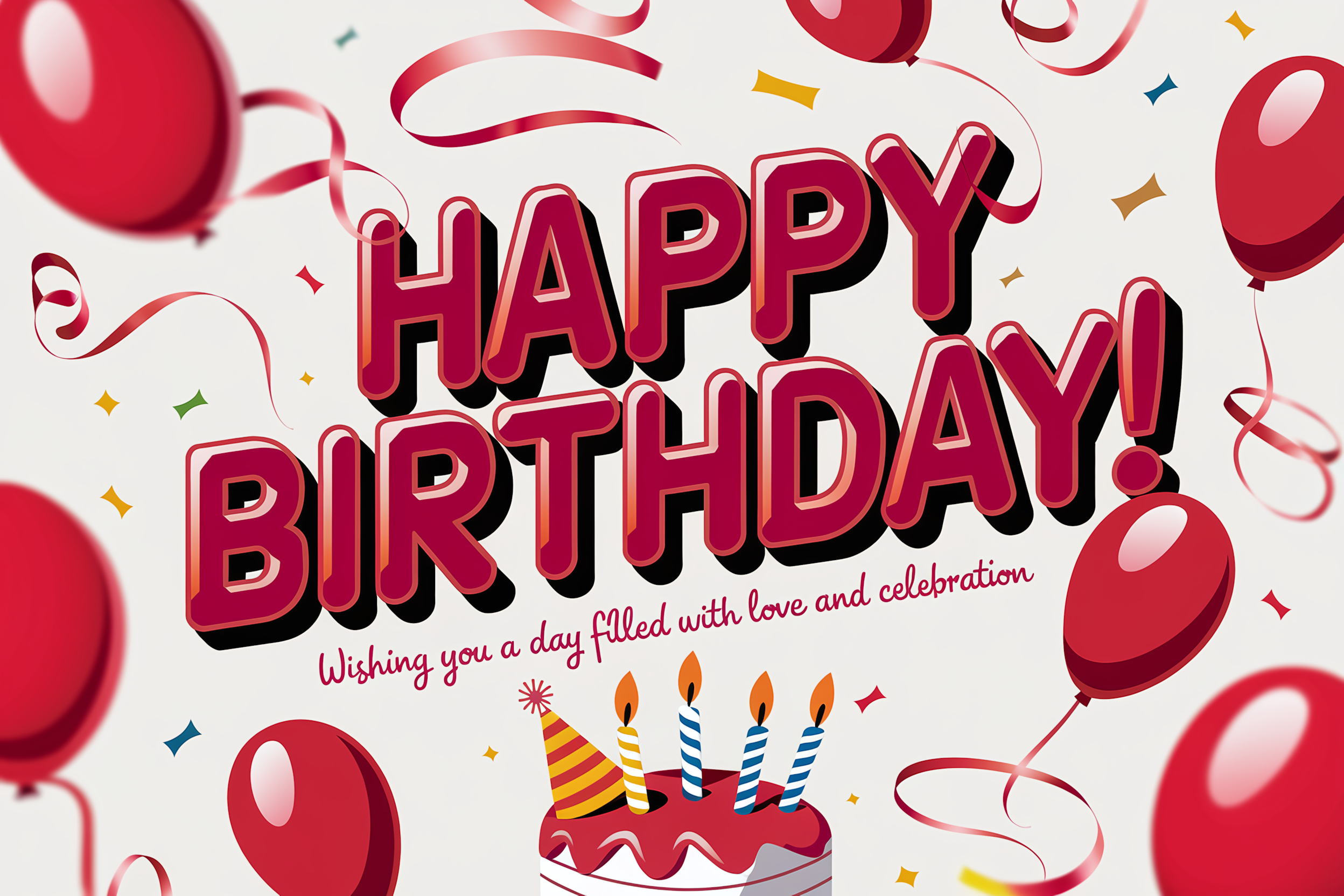 Modern Happy Birthday Card