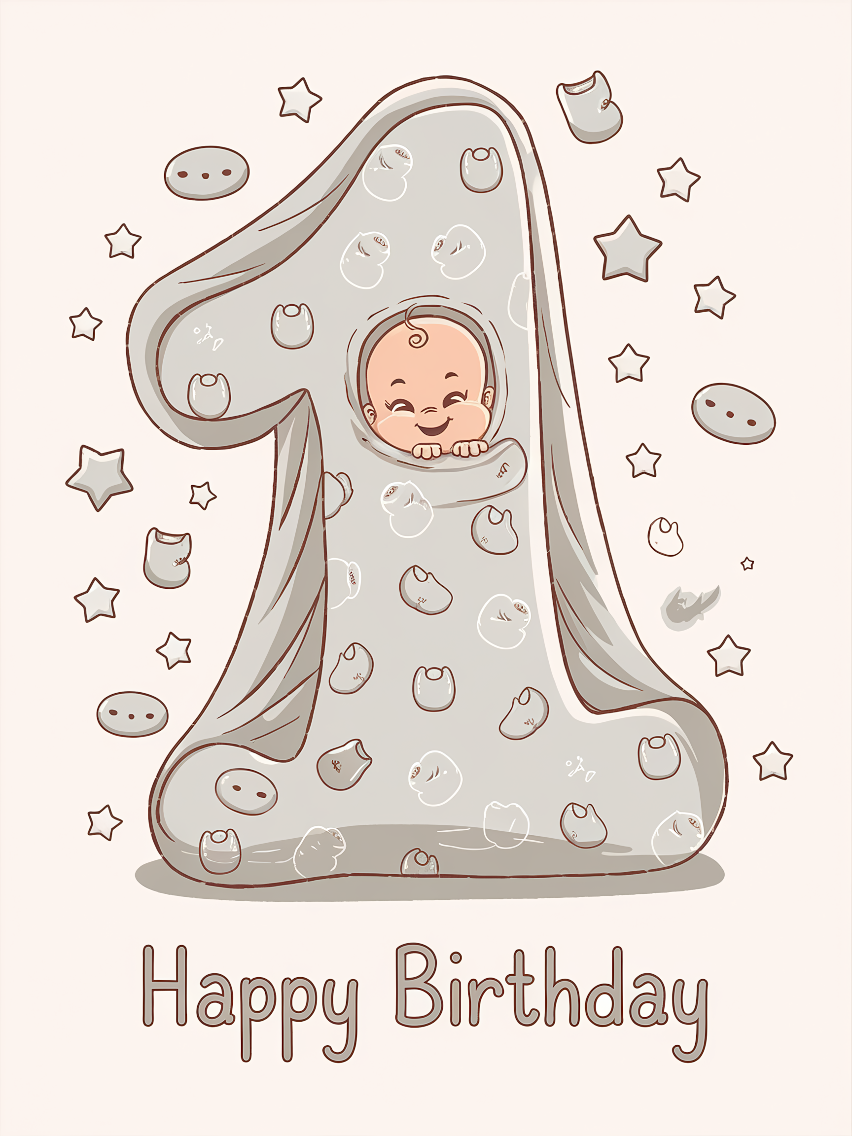 Free Download Babys First Birthday: Adorable Ice Cream Cake Design
