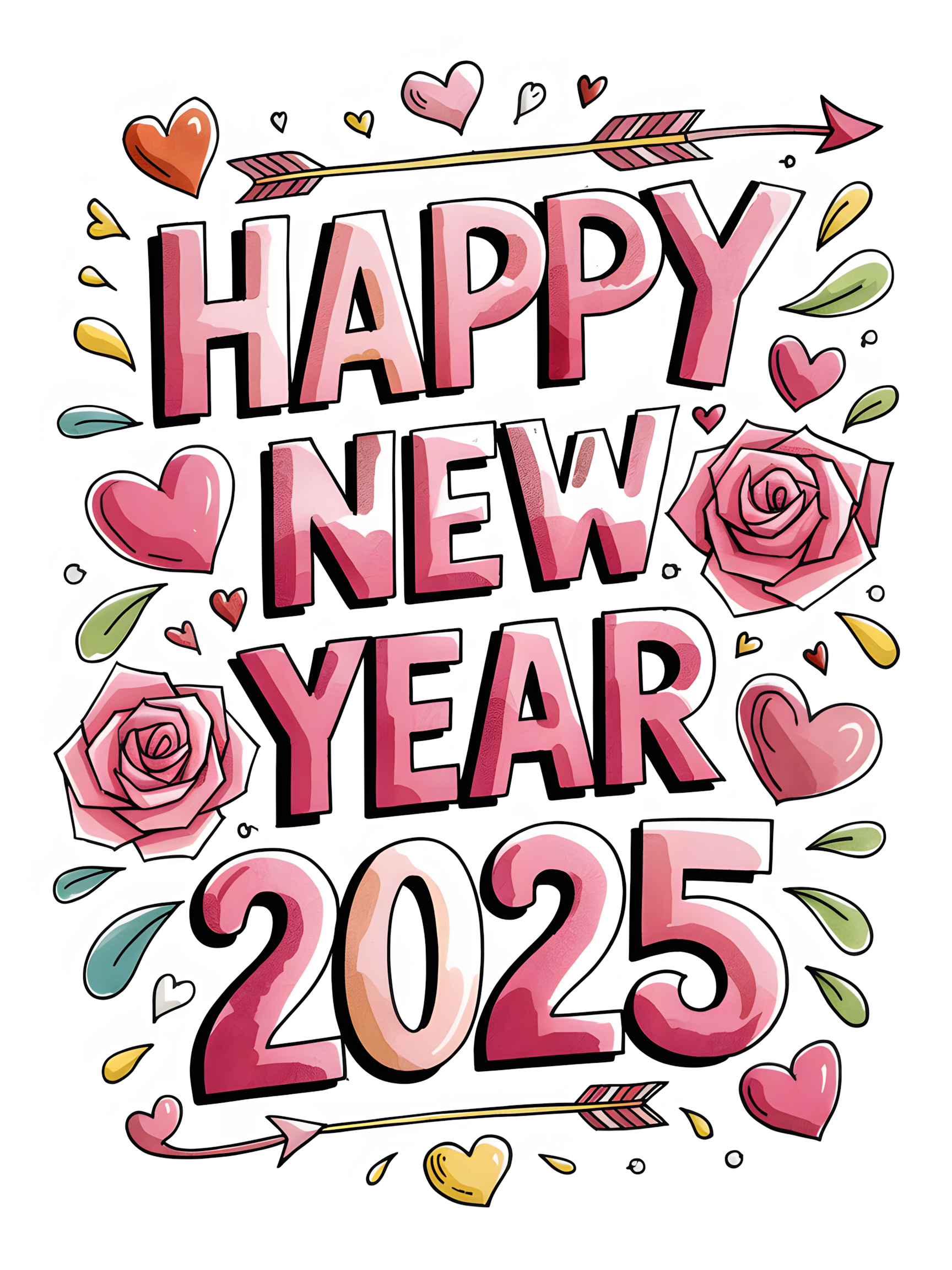 Free Download Happy New Year 2025 Stylish Image