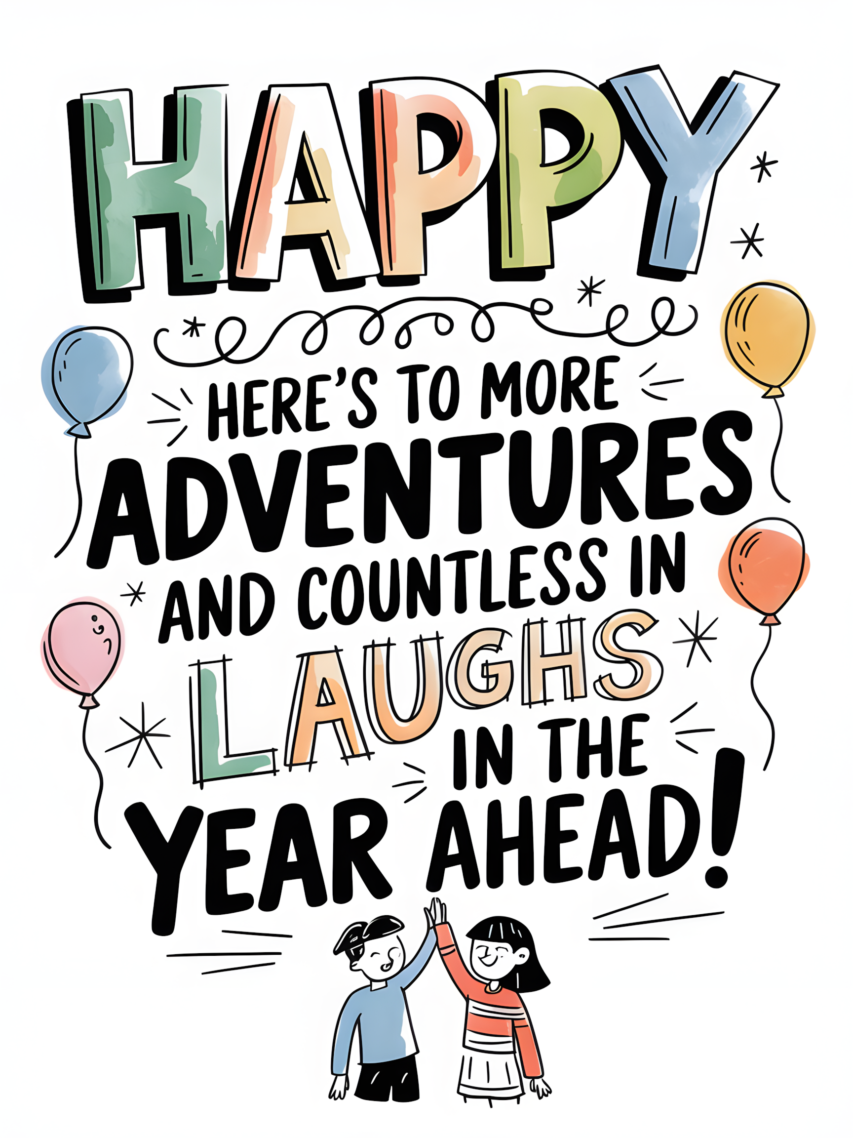 Free Download Happy New Year Adventure Design with Kids