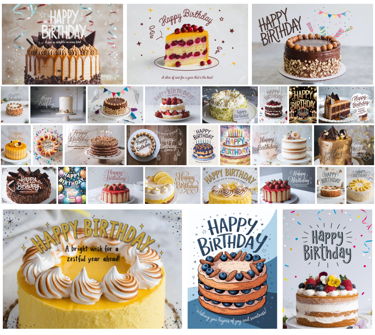 30 Free Happy Birthday Cake Designs For Every Celebration! | 123freevectors