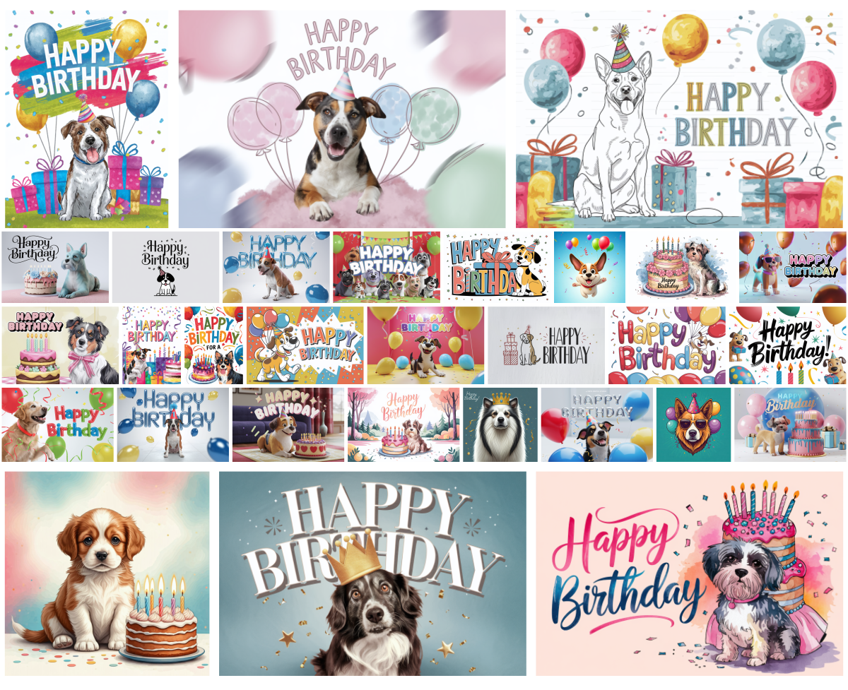 Free Download Happy Birthday Dog Card