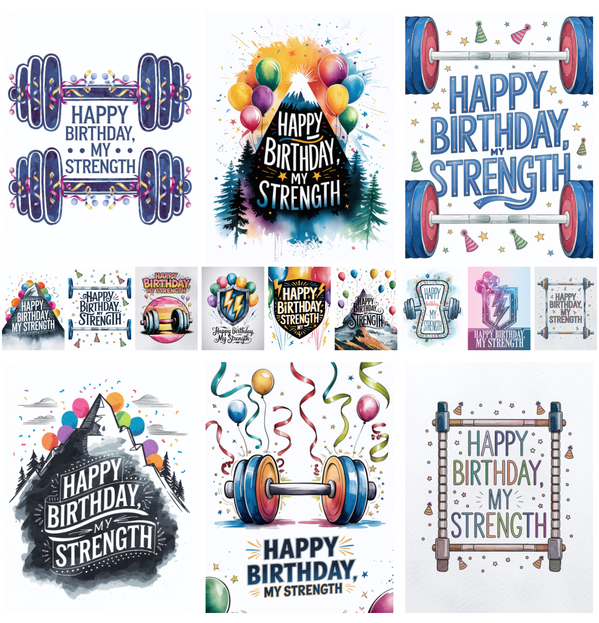 Celebrate Strength with 15 Free “Happy Birthday My Strength” Designs!