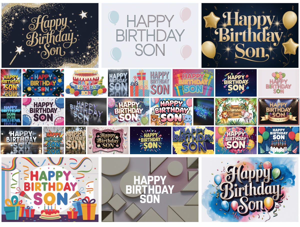 5 Happy Birthday Son Design Bundles | Download High-resolution Images ...