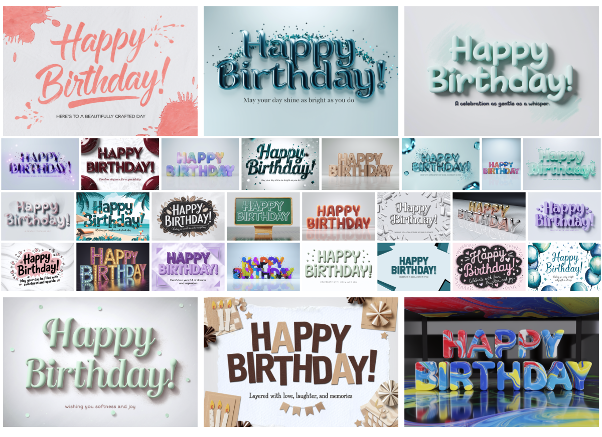 Celebrate With 30 Free & Fabulous Happy Birthday Text Designs ...