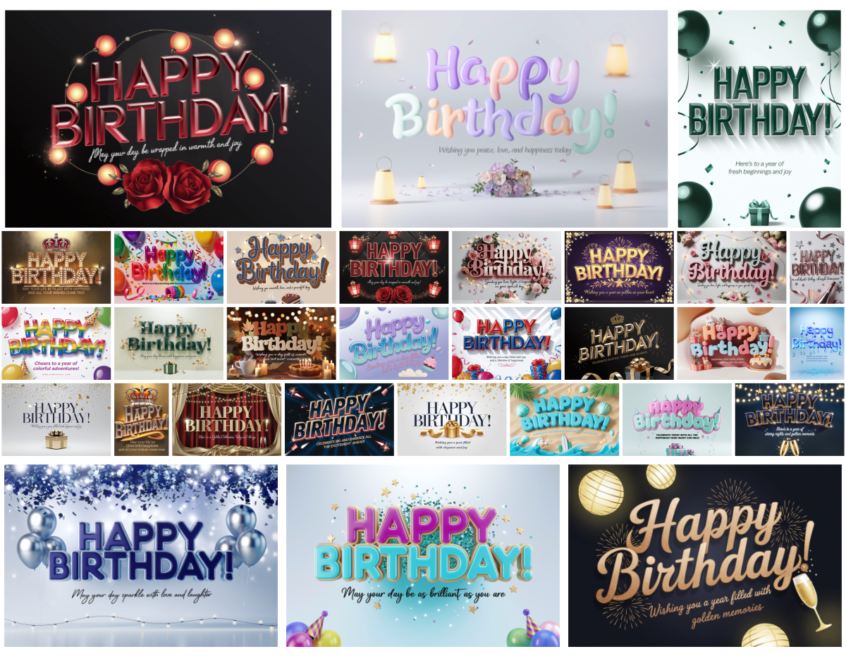 Celebrate Every Birthday With 30 Free & Festive Happy Birthday Designs ...