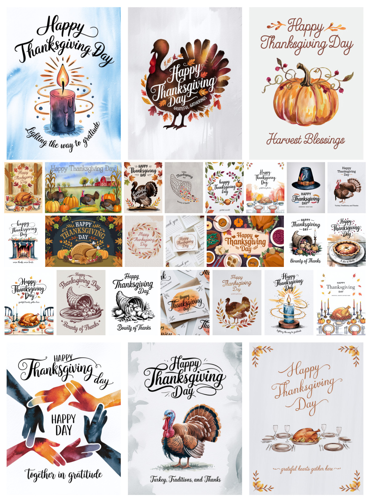 28 Free Thanksgiving Card Designs For Every Style | 123freevectors