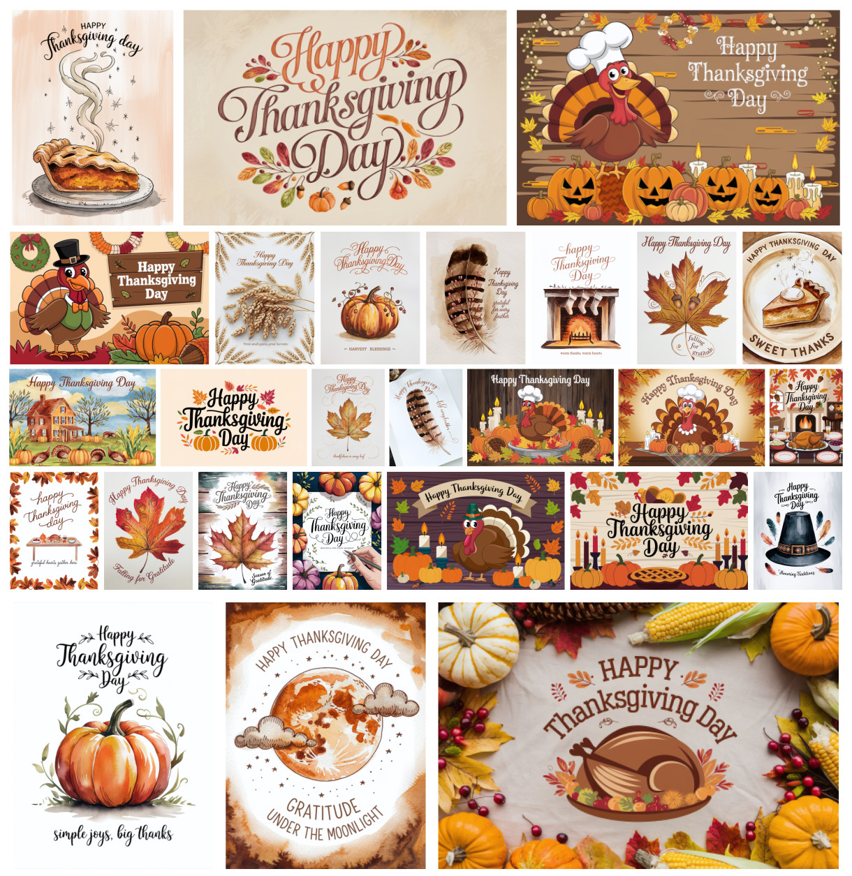 27 Free Thanksgiving Card Designs For a Heartfelt Holiday | 123freevectors