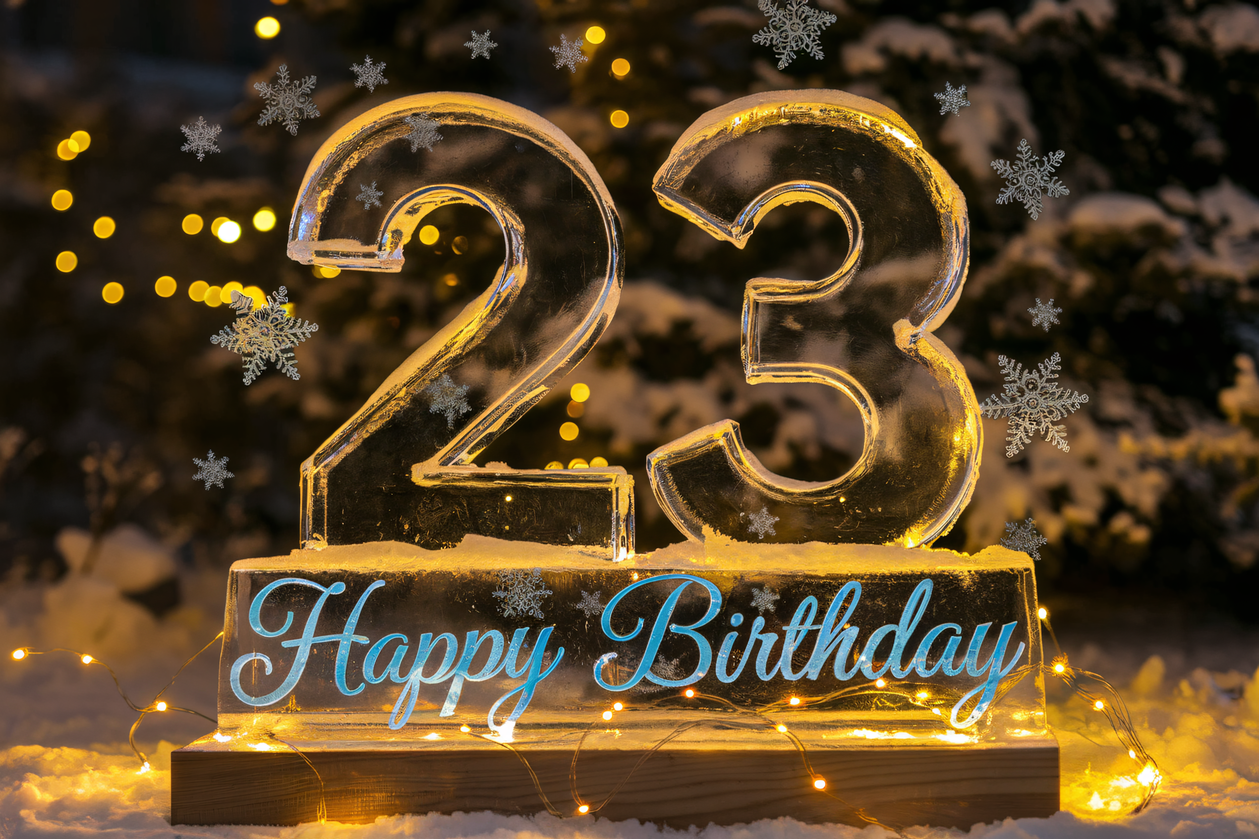 Free Download Happy 23rd Birthday Floral Card Design
