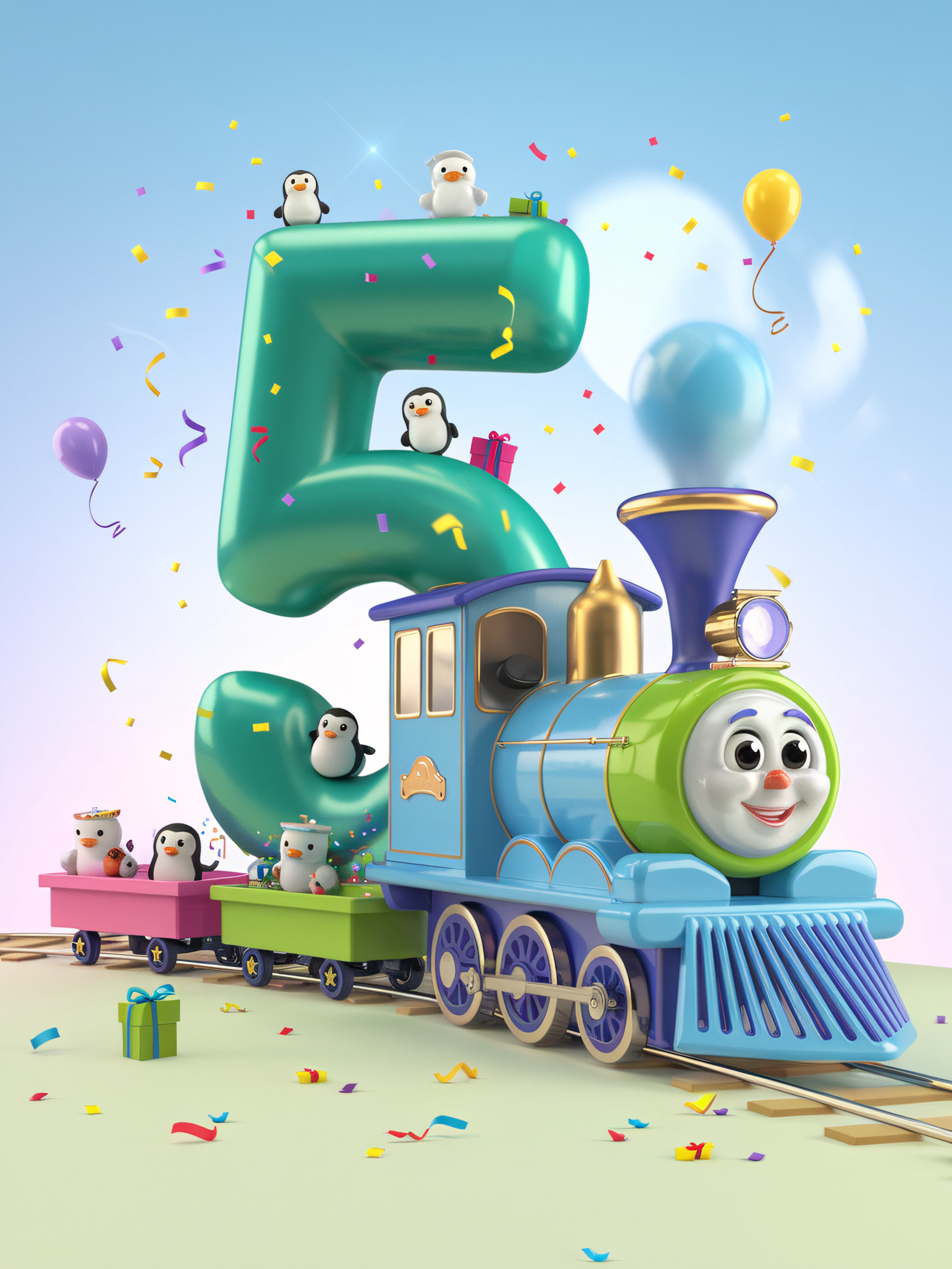 Free Download 5th Birthday Celebration Train
