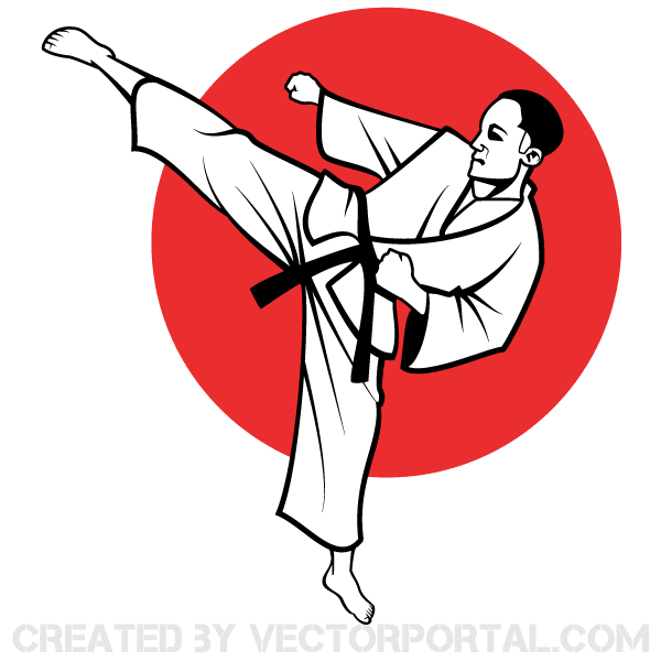 2 Karate Fighter | Free Vectors, Photos, Artwork Images | 123Freevectors