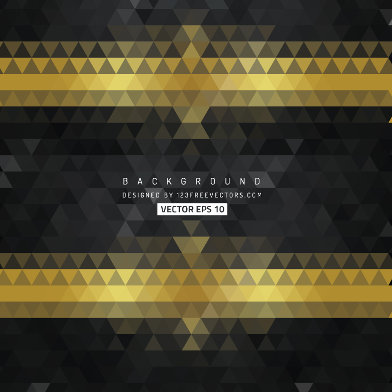 Black Gold Geometric Triangle Background Vector