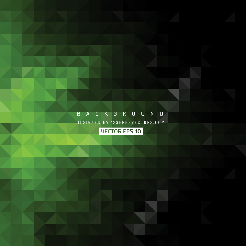 Black Green Triangle Vector Background