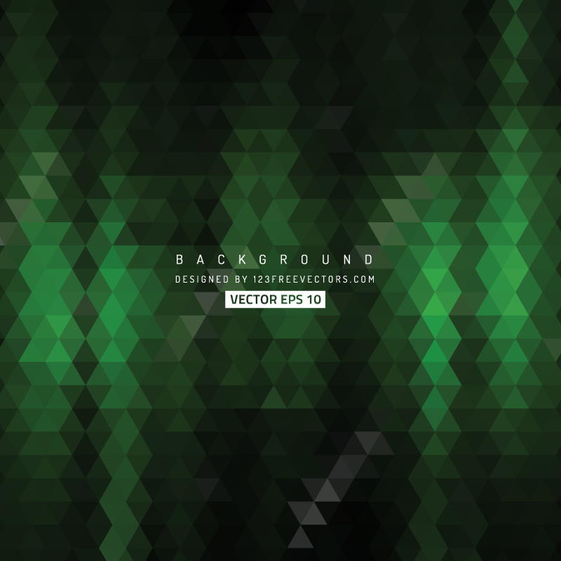 Black Green Abstract Triangle Background Vector