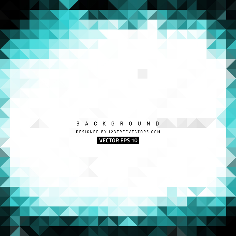 Turquoise Triangle Border Background