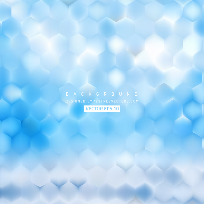 Abstract Light Blue Hexagon Background Template