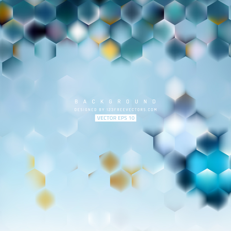 Light Blue Hexagon Background Template