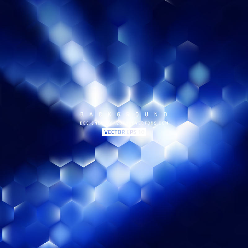 Abstract Navy Blue Hexagon Background Template