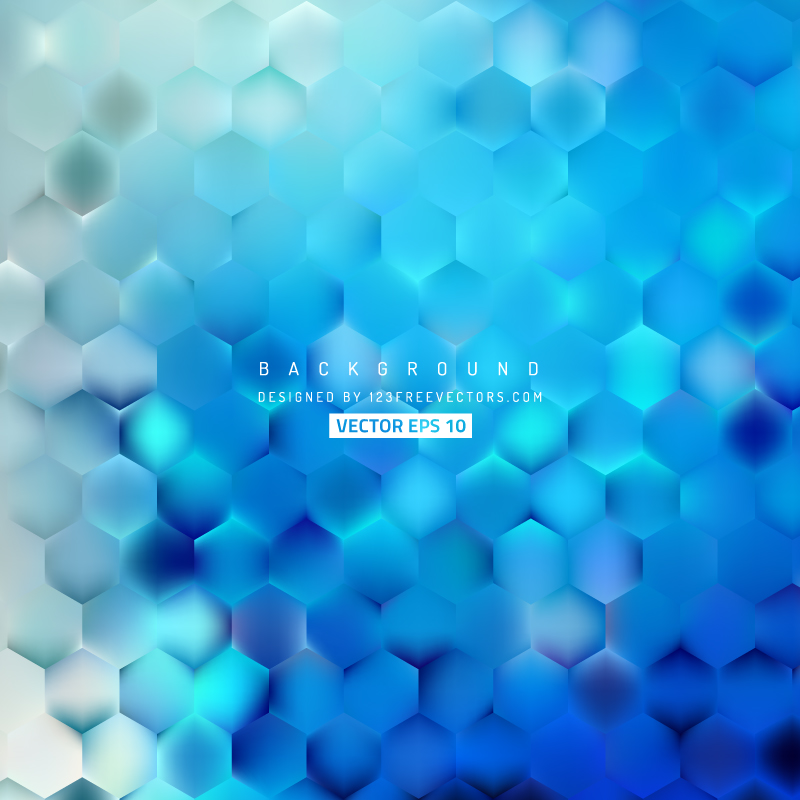 Blue Hexagon Background Pattern