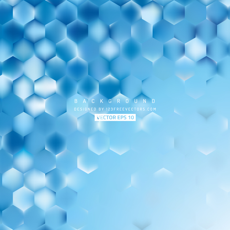 Blue Hexagon Background Template