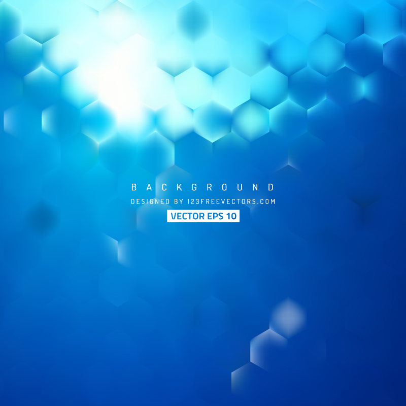 Abstract Blue Hexagon Geometric Background