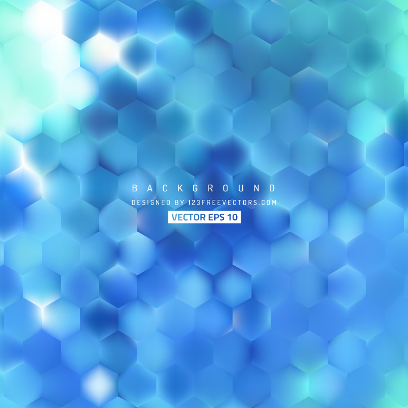 Abstract Blue Hexagon Pattern Background Design