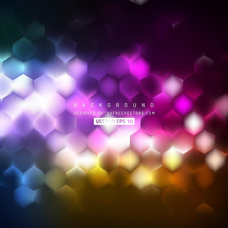 Colorful Hexagon Pattern Background Design