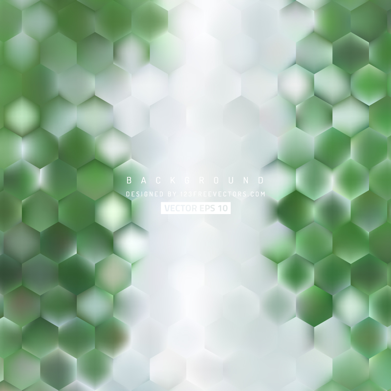 White Green Hexagon Pattern Background Design