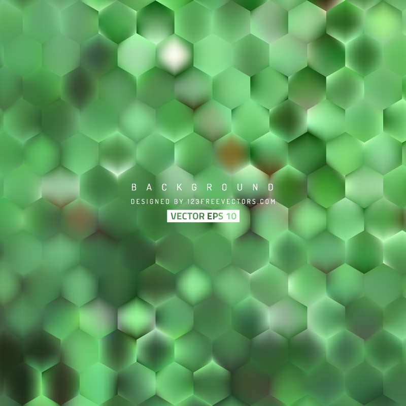 Green Hexagon Pattern Background Design