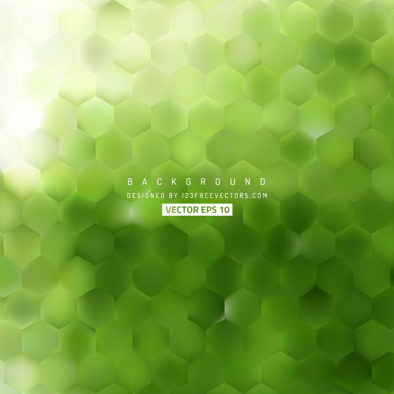 Abstract Green Hexagon Pattern Background Design