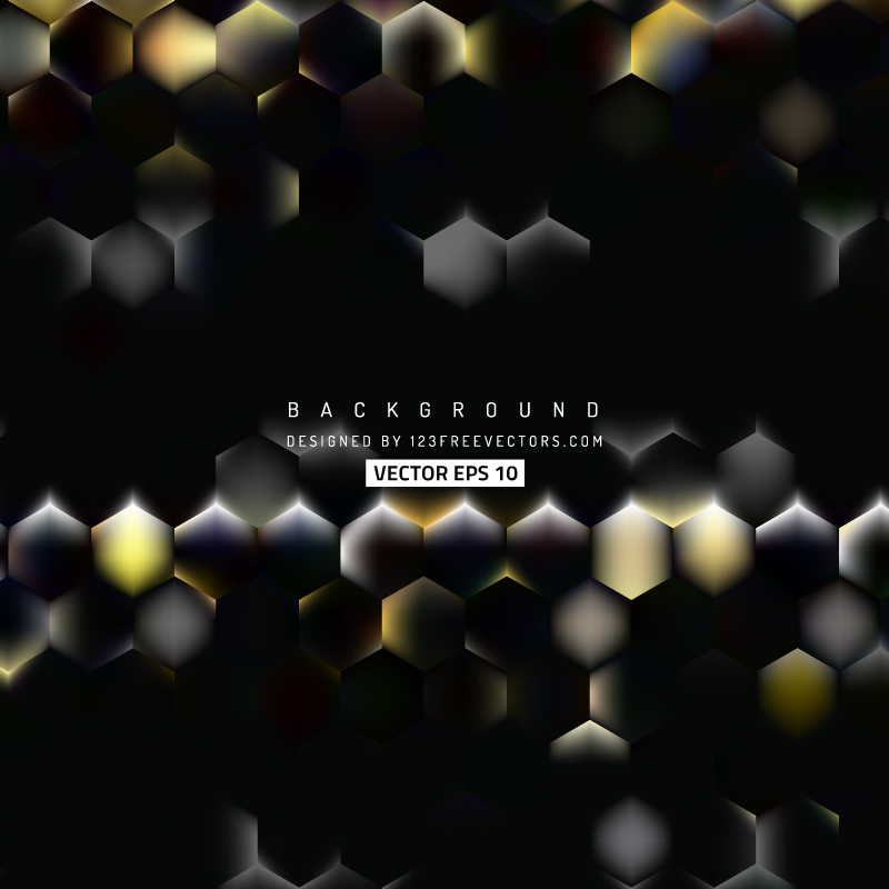 Black Hexagon Background Pattern