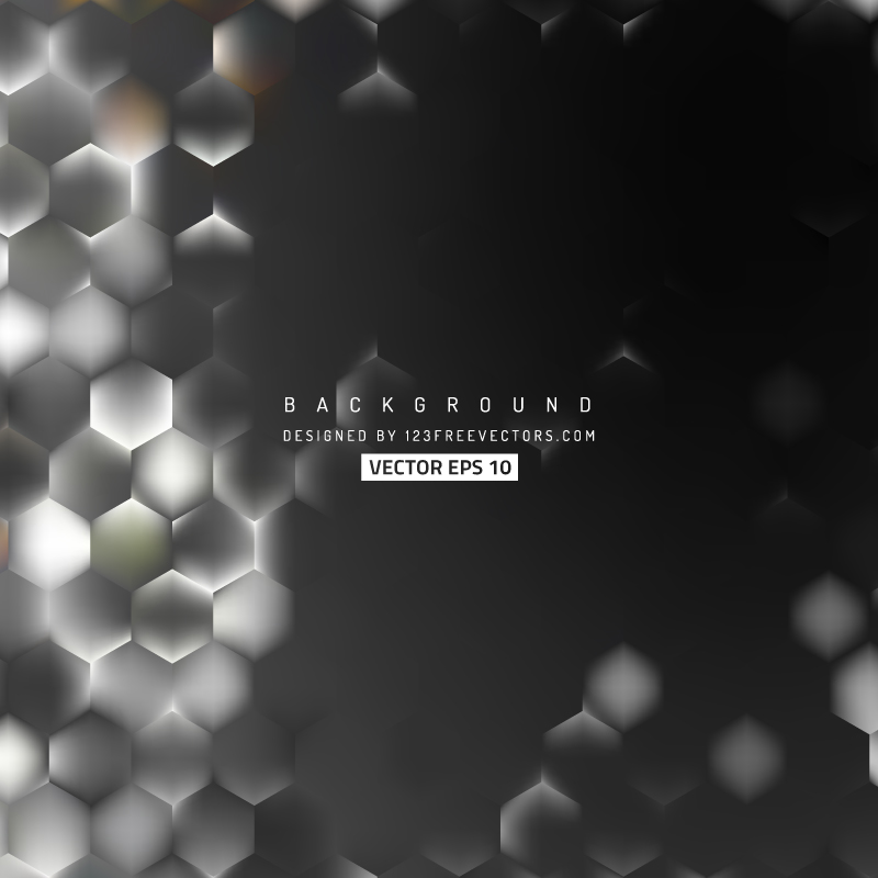 Abstract Black Hexagon Background Template