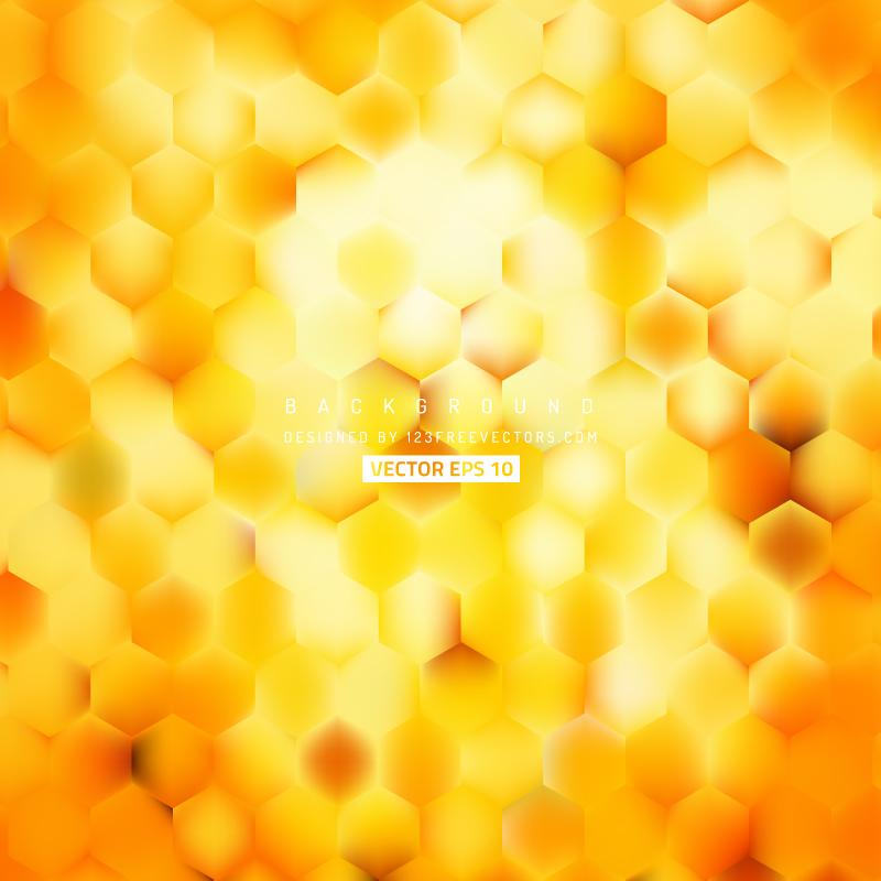 Yellow Orange Hexagonal Background Design