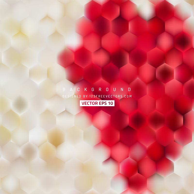 Abstract Red Beige Hexagon Background Pattern