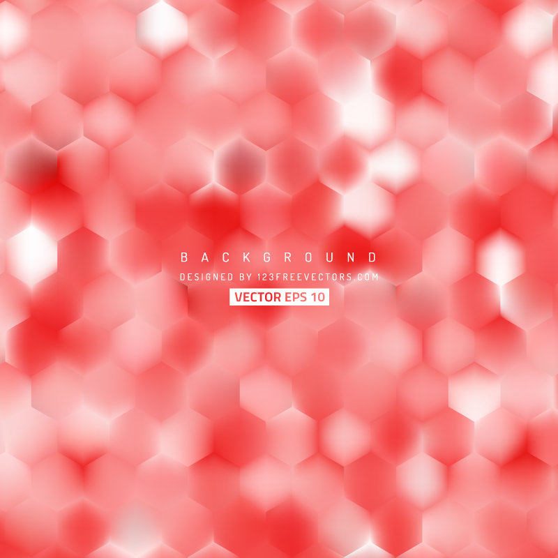 Light Red Hexagon Geometric Background