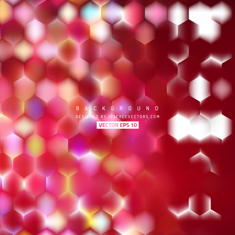 Red Hexagon Pattern Background Design