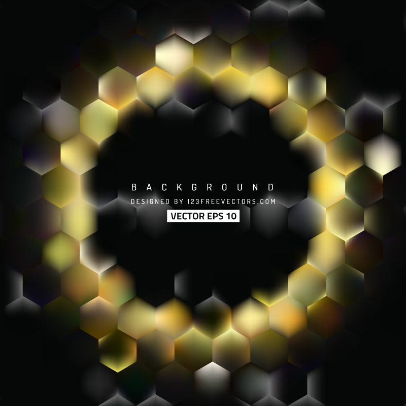 Black Yellow Hexagonal Background Design