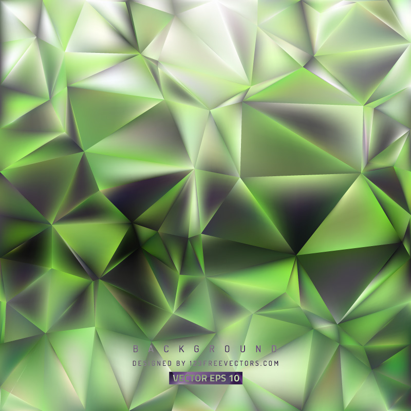 Dark Green Polygon Triangle Background