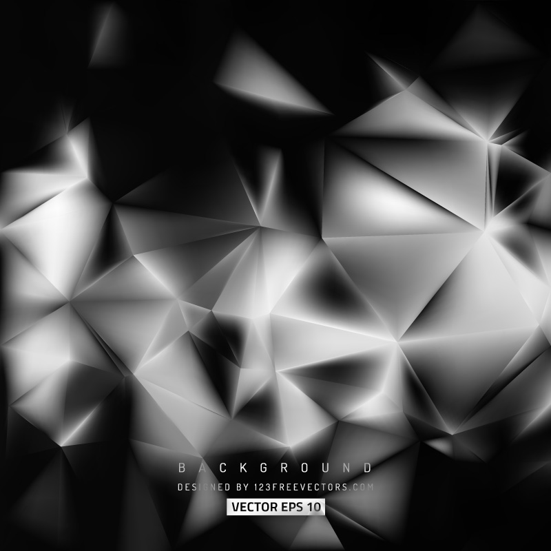 Black and Gray Polygon Triangle Pattern Background