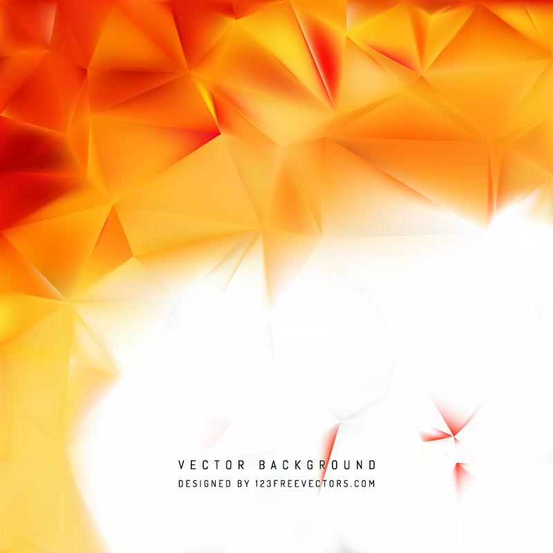 White Orange Polygon Triangle Pattern Background
