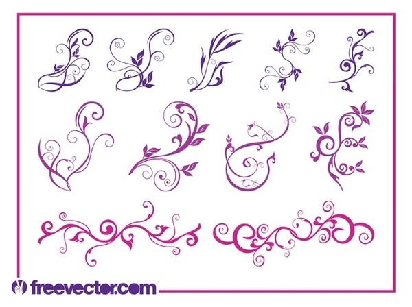 Unleash Your Creativity: 35 Free Floral Scroll Designs For Design ...