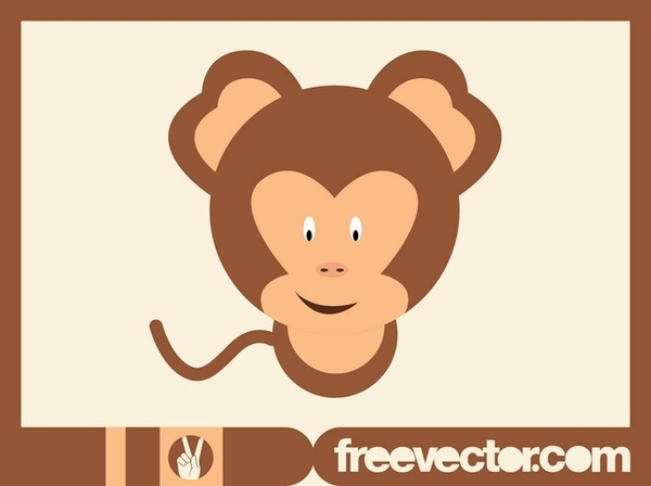 Cartoon Monkey Free Vector