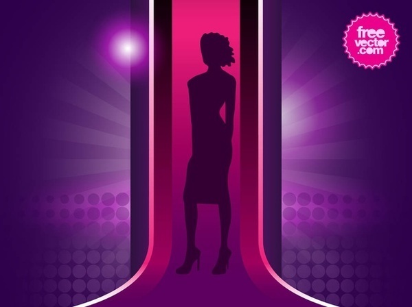 Catwalk Model Free Vector