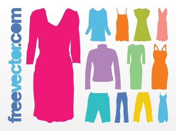 Colorful Clothes Free Vector